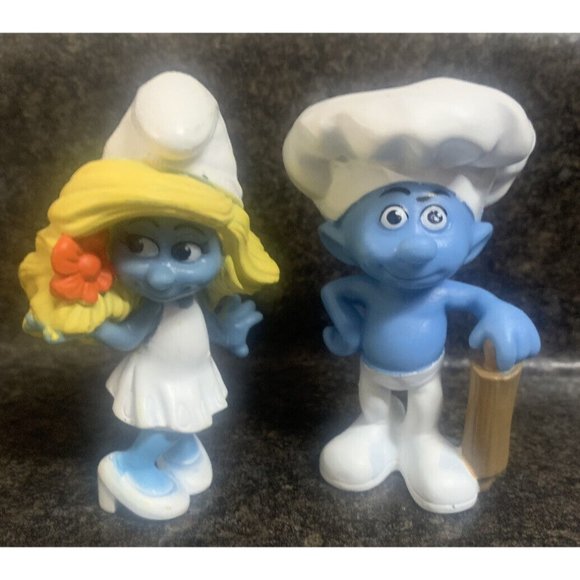 Peyo McDonalds Happy Meal | Toys | Baker Smurfette Smurf 3 Pvc Figures ...